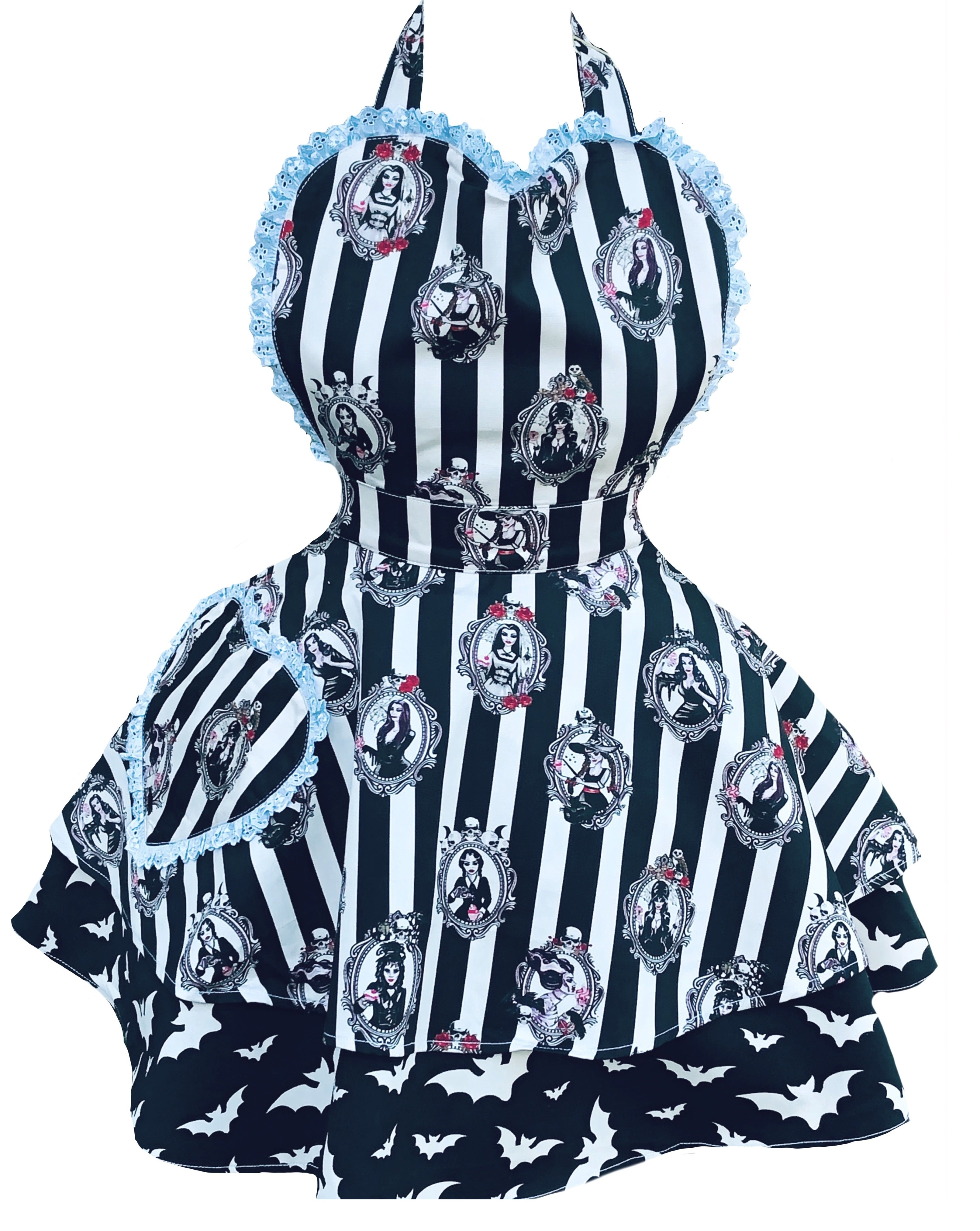 Glam Ghouls Retro Hostess Women's Apron. SundayGirl Company